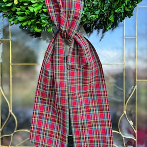 BLANK Wreath Sash With Monogram, Wreath Bow, Front Door Wreath ...