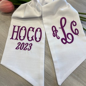 HOCO Bouquet Sash With Name, Custom Homecoming Ribbon, Homecoming ...