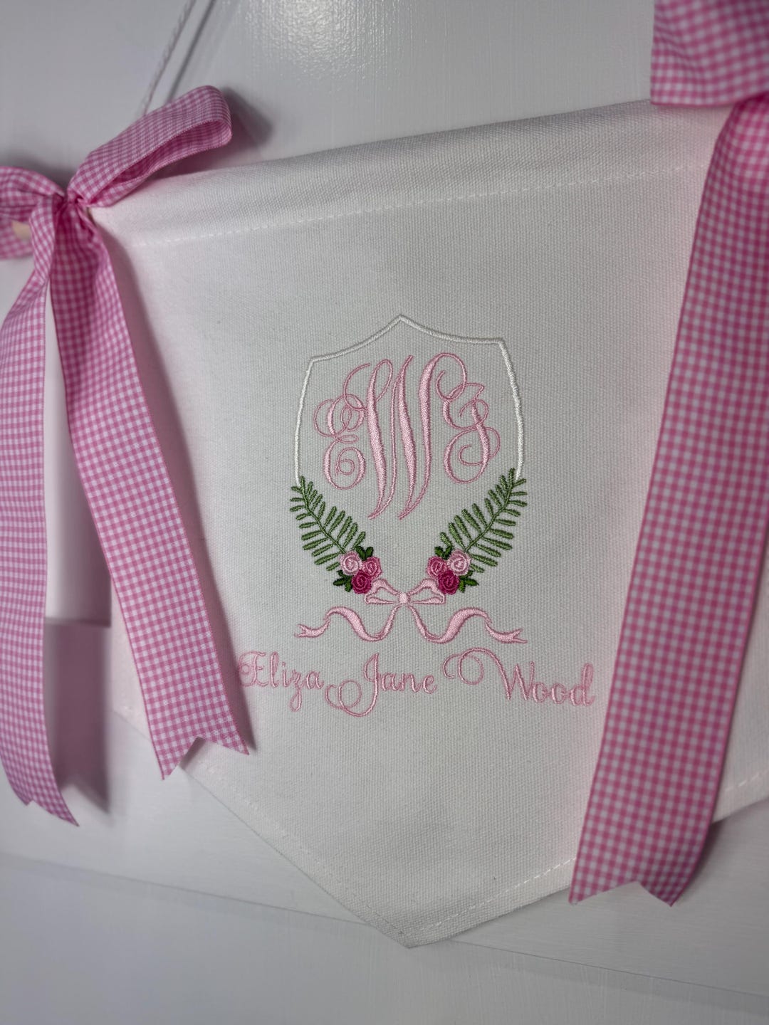 Custom Birth Announcement Banner, Fern Crest New Baby Birth Banner ...