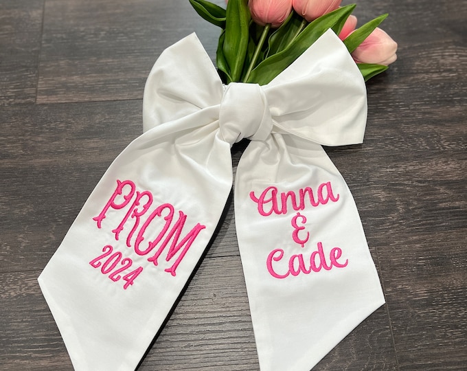 PROM Bouquet Sash With Name, Custom Prom Ribbon, Prom Bouquet Sash ...
