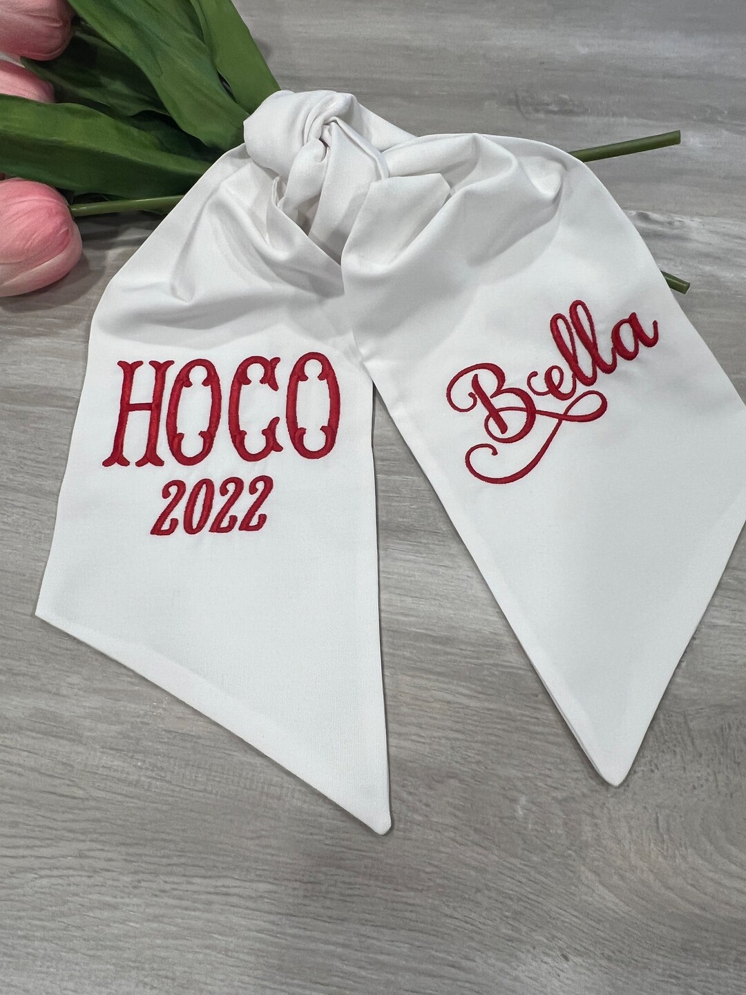 HOCO Bouquet Sash With Name Custom Homecoming Ribbon - Etsy