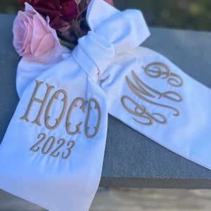 HOCO Bouquet Sash With Name, Custom Homecoming Ribbon, Homecoming ...