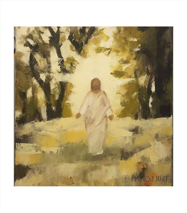 Trust Him Beautiful Faceless Jesus in the Forest. Minimalist Piece of ...