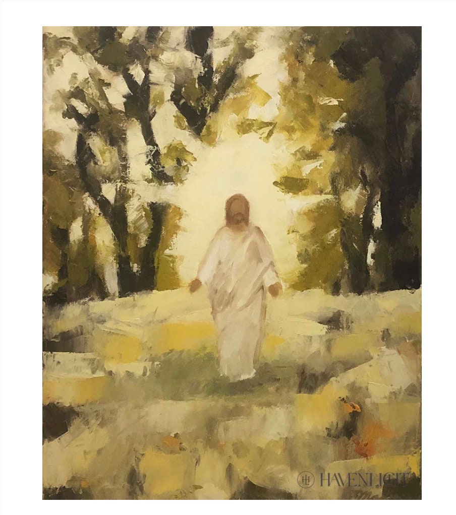 Trust Him Beautiful Faceless Jesus in the Forest. Minimalist Piece of ...