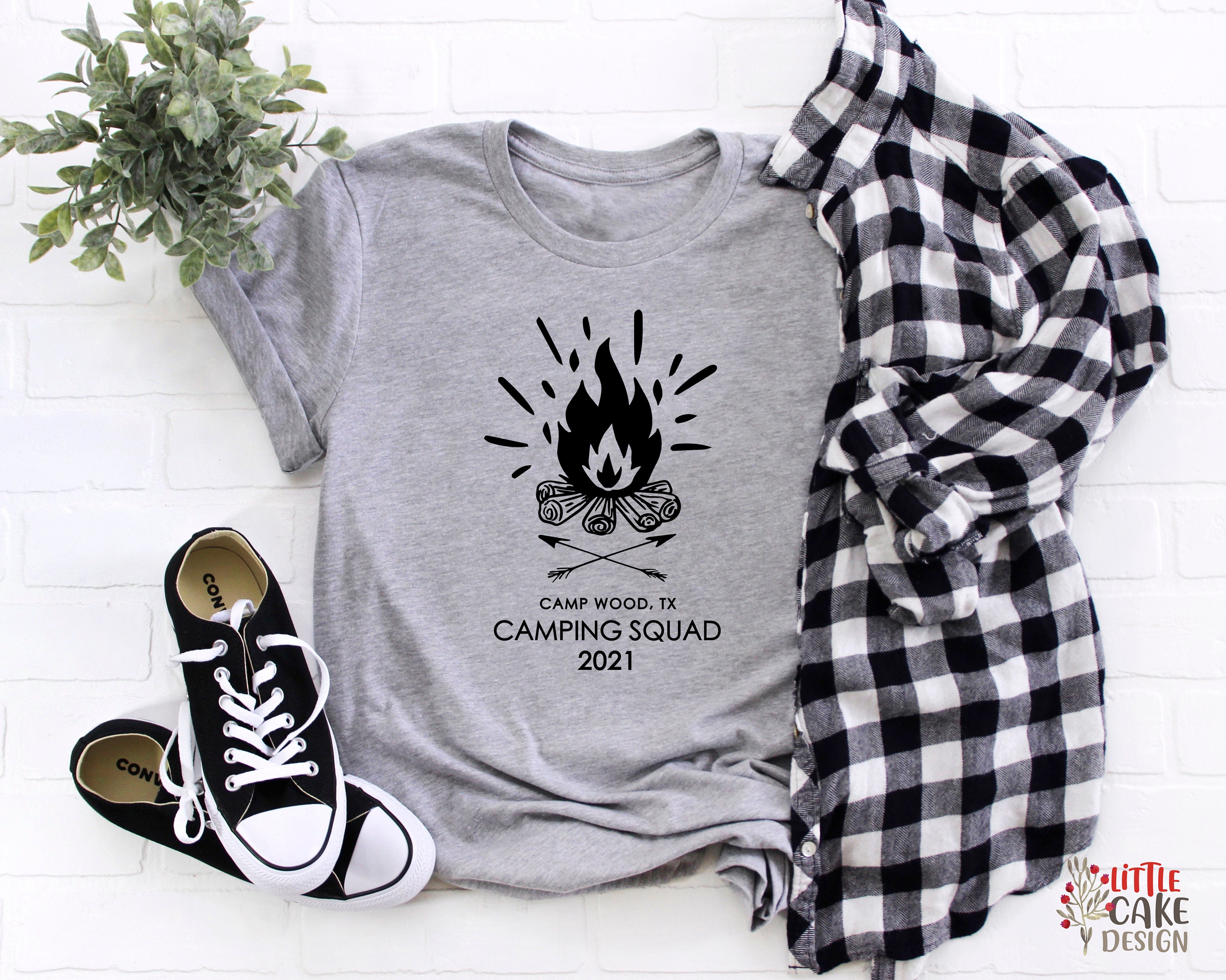 Custom Camping T-shirt Camp Squad Camp Shirts Girls Weekend | Etsy