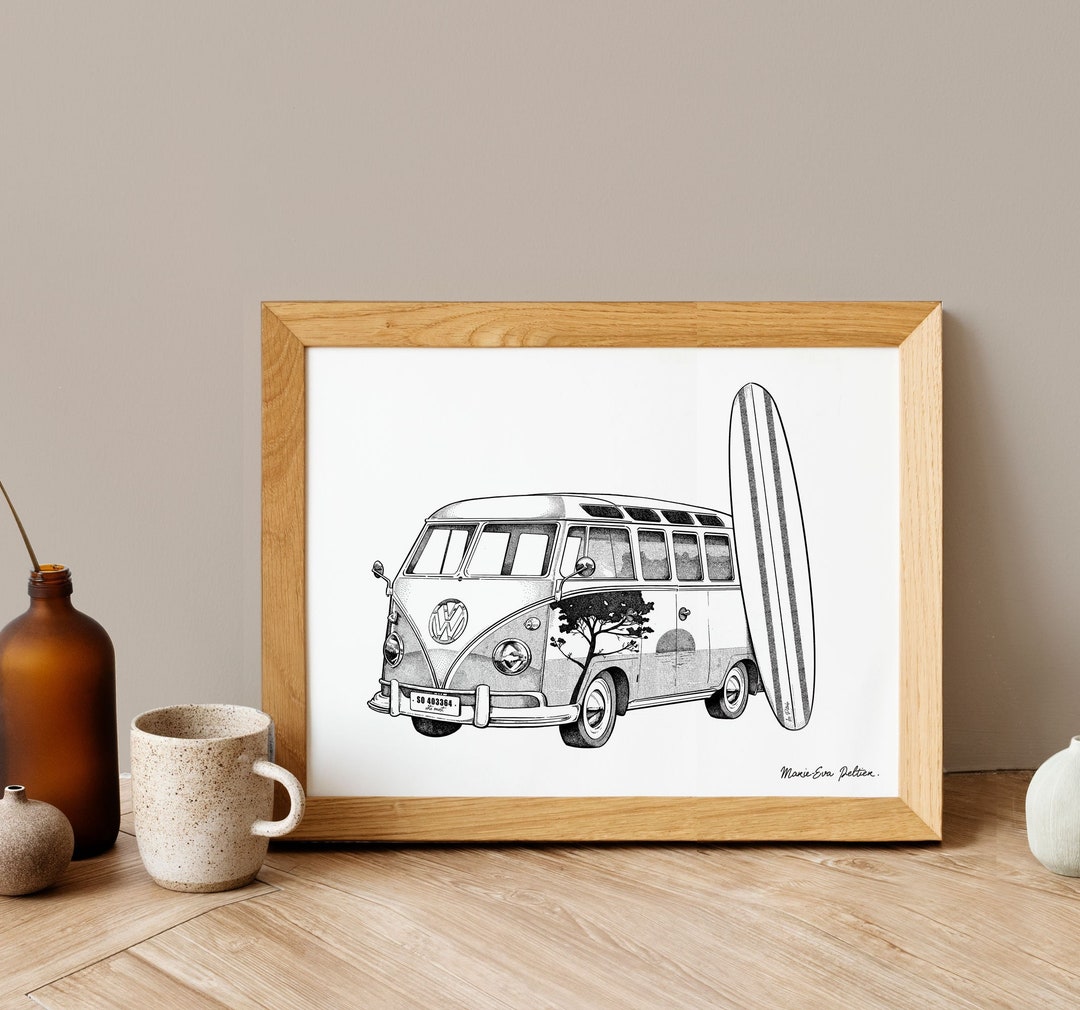 Illustration combi Sunset - Etsy Australia