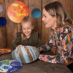 Large Wooden Solar System, Kids Room Decor, Montessori Inspired ...