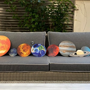 Wooden Solar System 3D Wall Decoration Model, Giant Space Planet Toy ...
