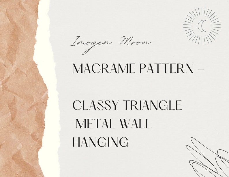 Macrame Pattern Metal Triangle Wall Hanging DIY Modern Boho - Etsy