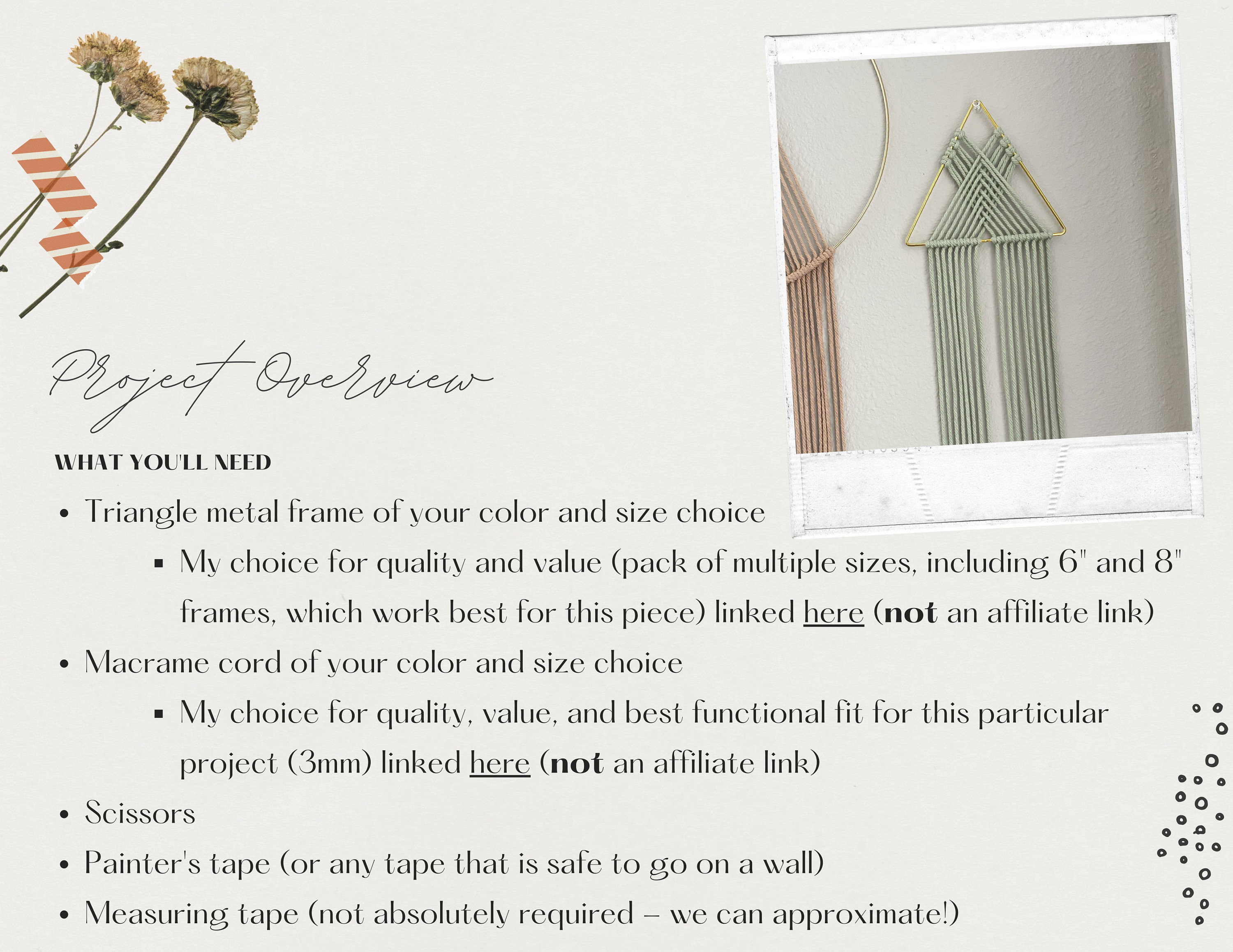 Macrame Pattern Metal Triangle Wall Hanging DIY Modern Boho - Etsy