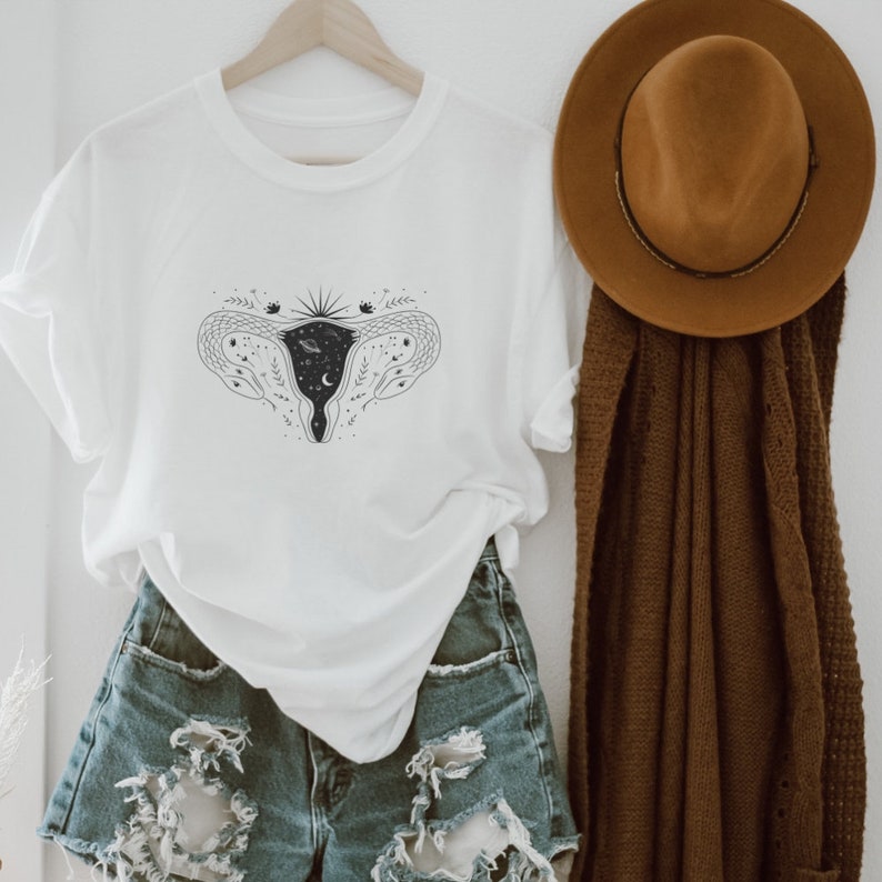 Uterus Feminist T Shirt Womens T Shirt Feminist Etsy