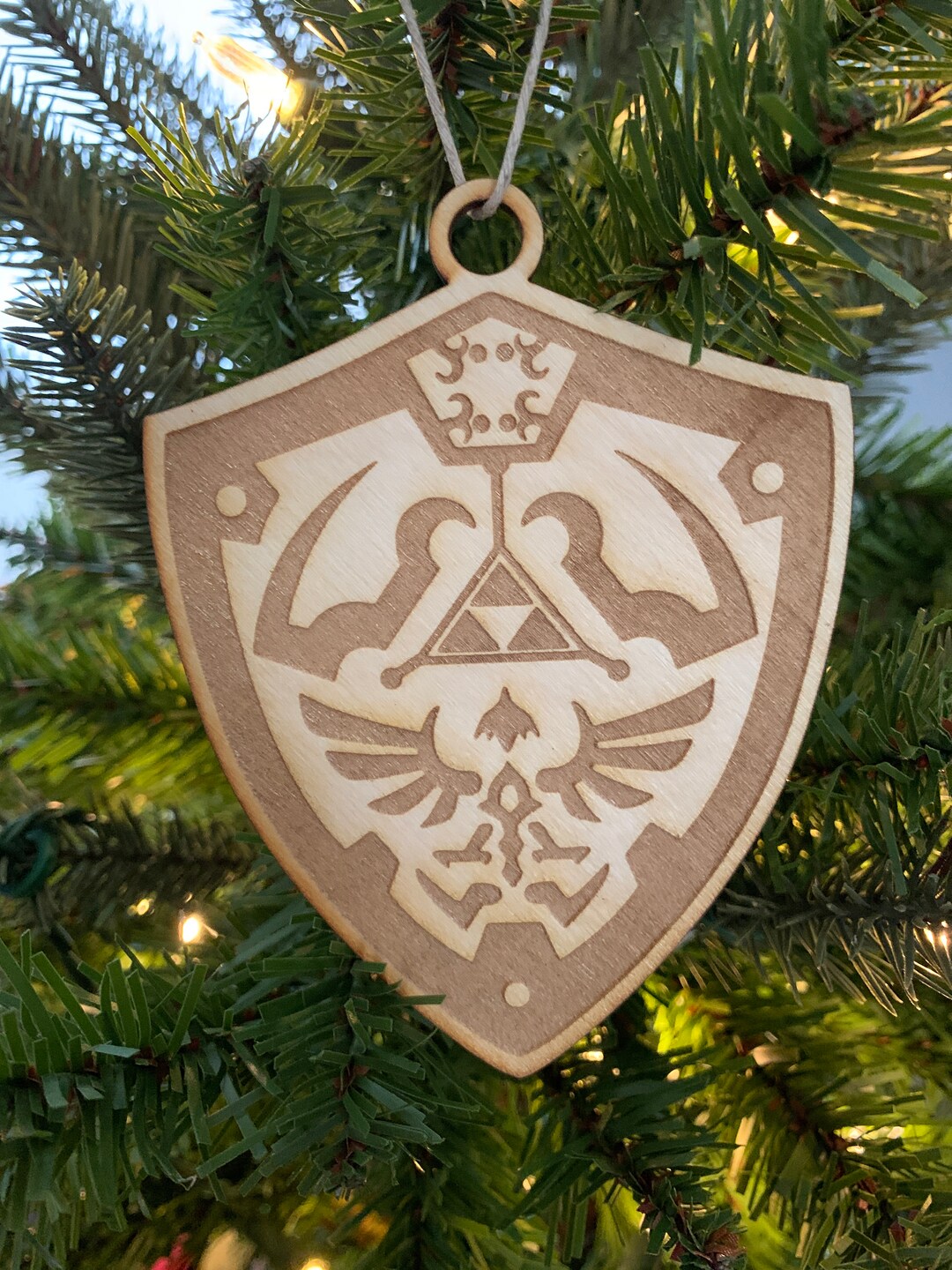 Personalized Zelda Inspired Hylian Shield Wooden Ornament, Hang Tag - Etsy