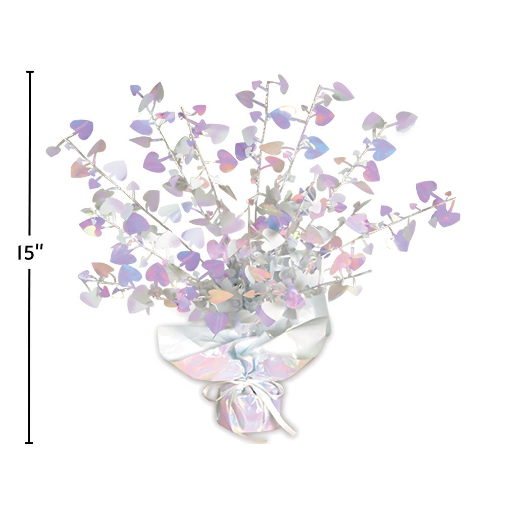 Shimmery Table Centerpiece, Princess Party Decor, Heart Party Theme ...