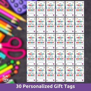 Personalized Teacher, Back to School Gift Tag, Set of 30 for Student ...