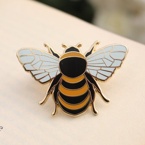 Honey Bee Enamel Pin - Etsy