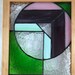 Stained Glass Art Deco Panel. Includes Beautiful Textured Purple and ...