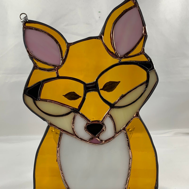 Stained Glass Fox - Etsy