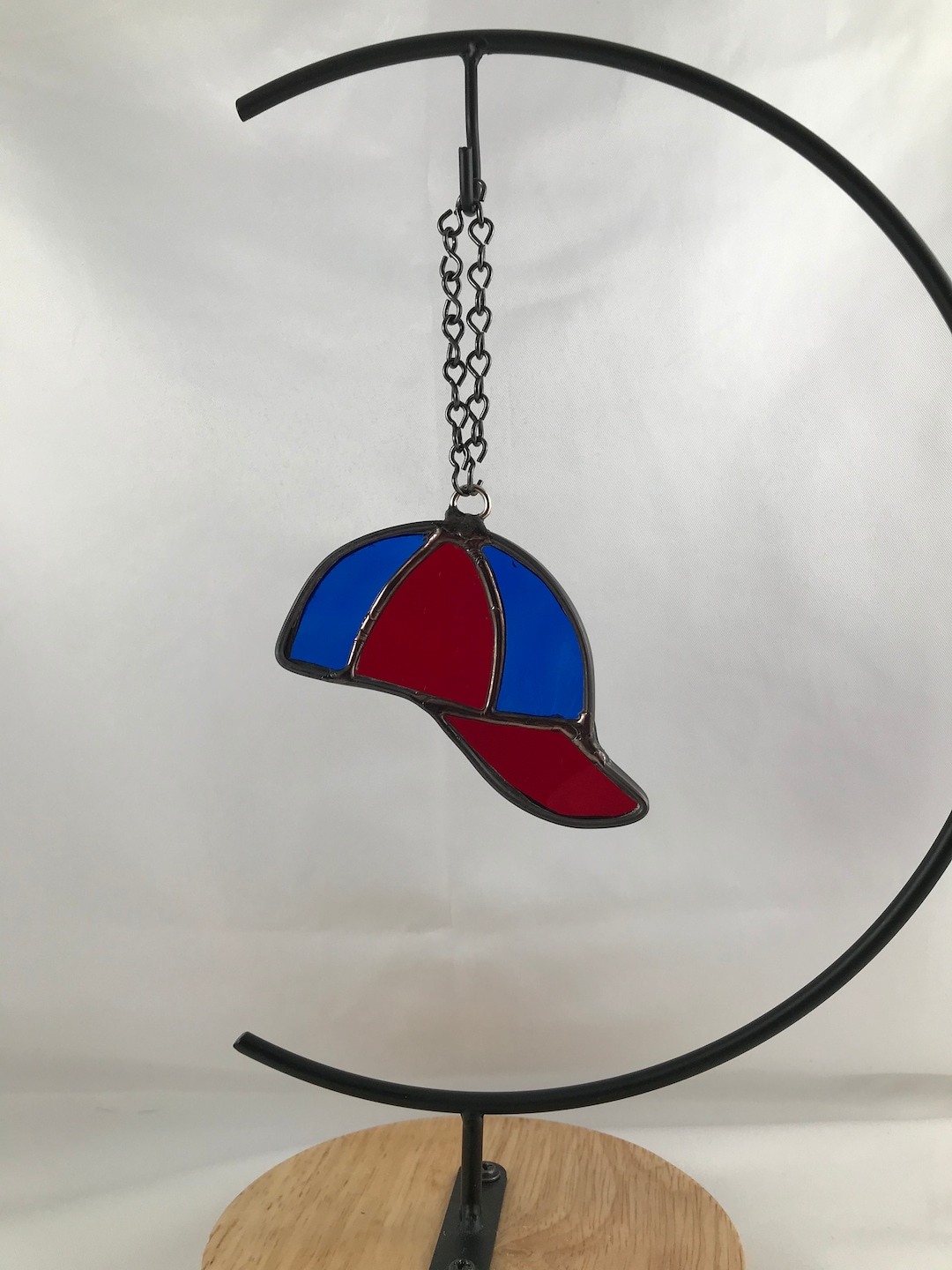 Stained Glass Baseball Cap Sun-catcher. Handmade Home Decor. Sports ...