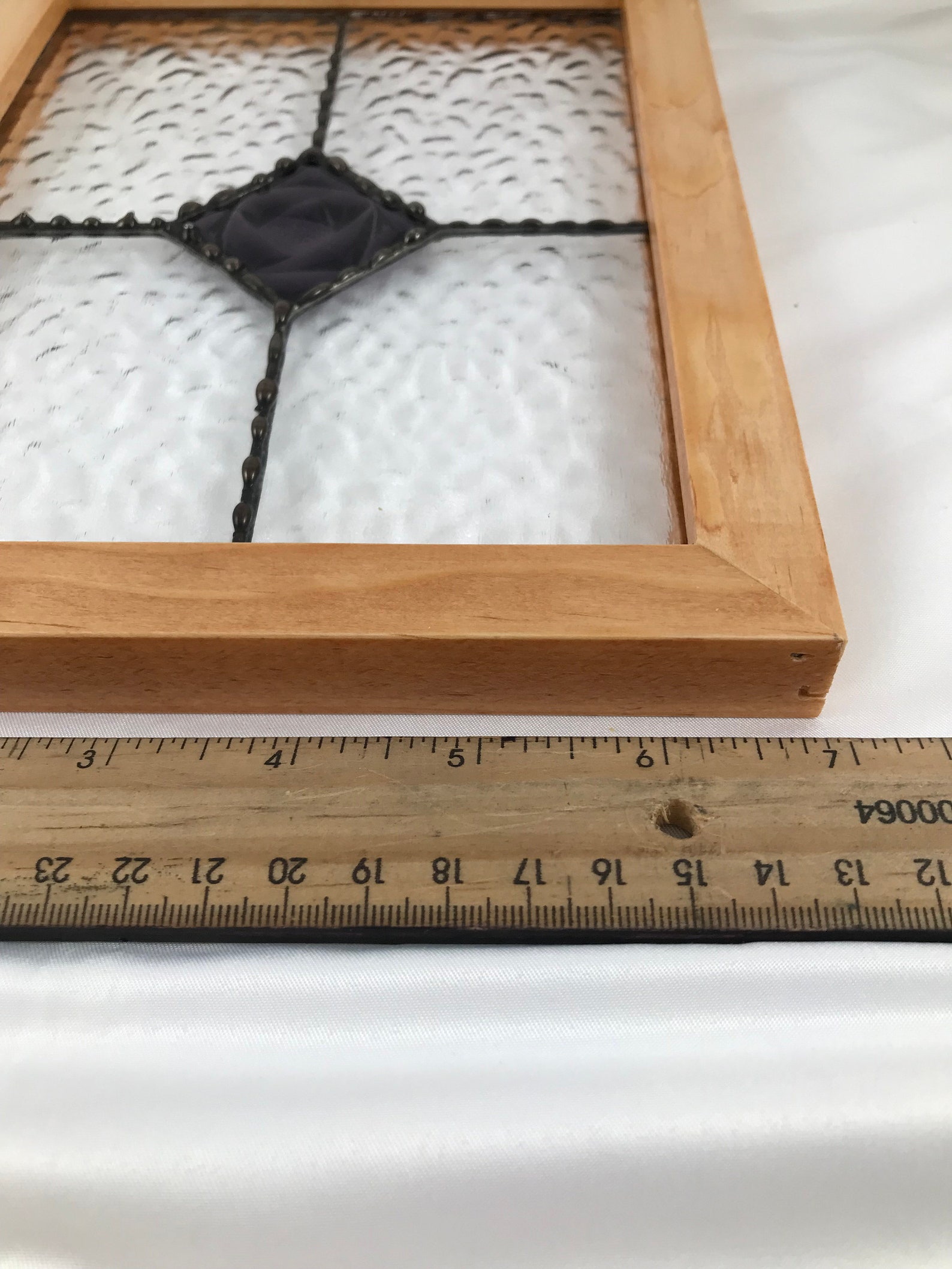 Stained Glass Purple Diamond Shaped Panel. Unique Textured - Etsy