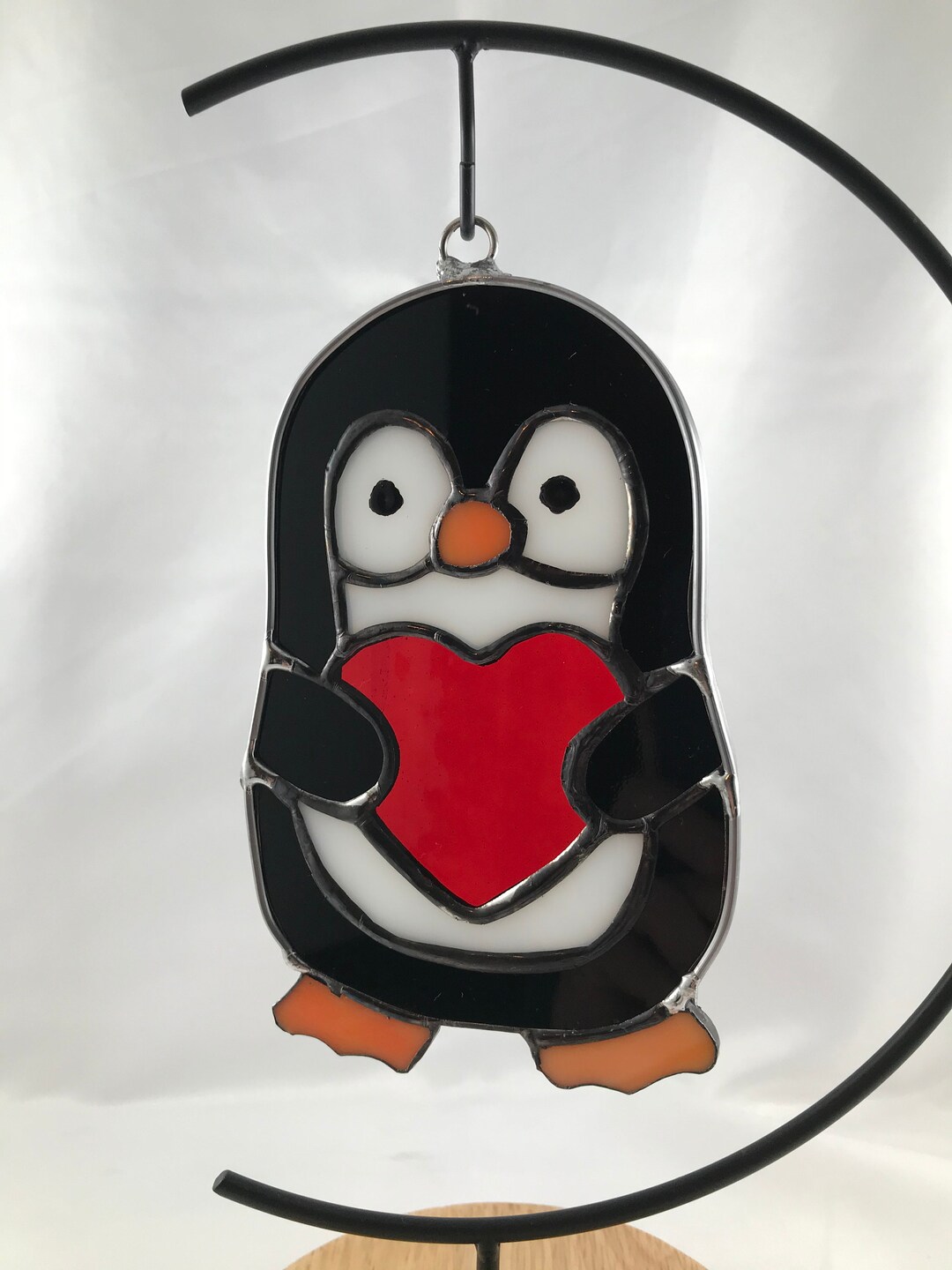 Adorable Stained Glass Penguin Suncatcher - Cute, Whimsical and Hand ...