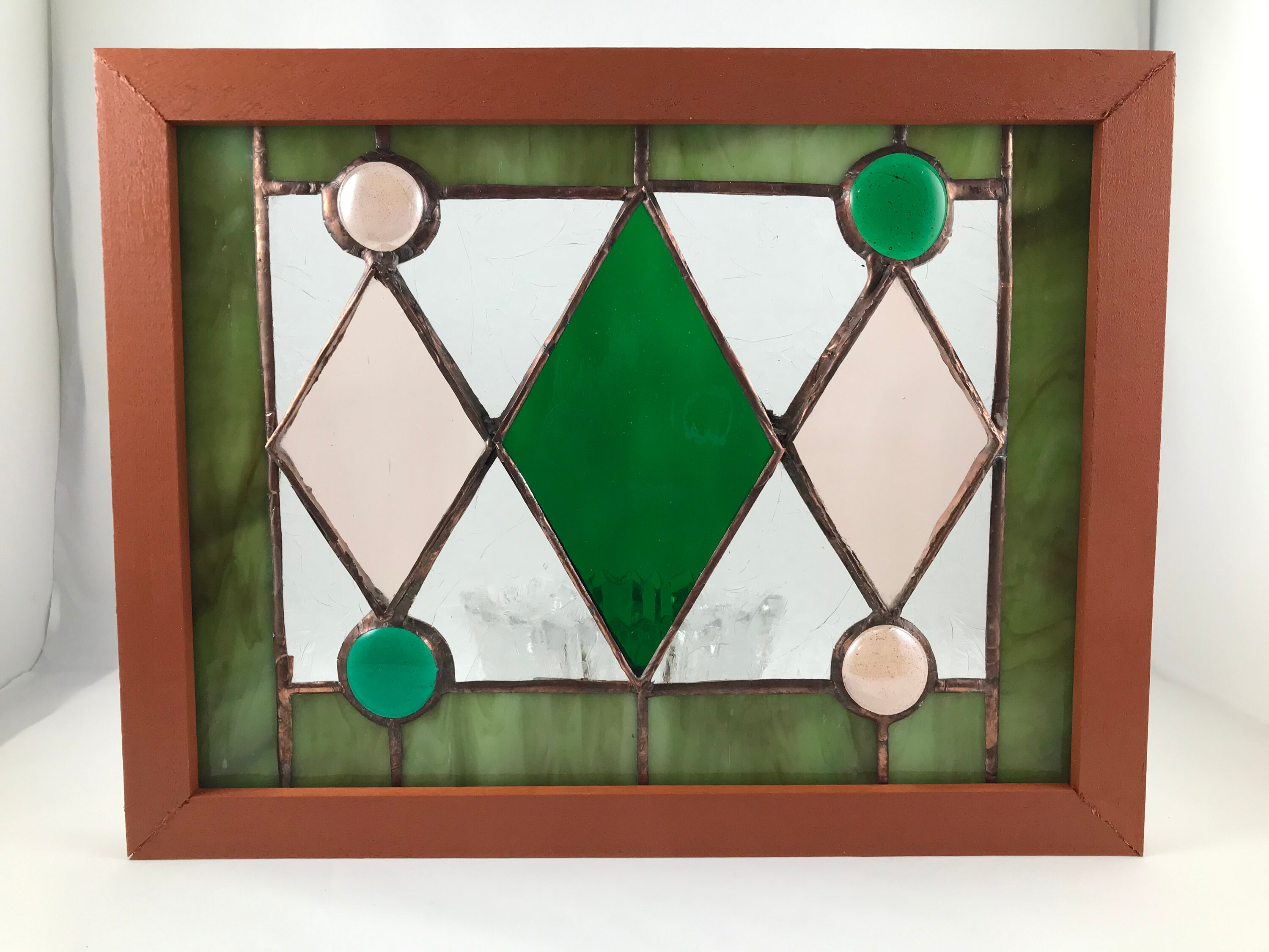 Multi-level 3D Stained Glass Art. Hand Made Diamond Pattern in - Etsy