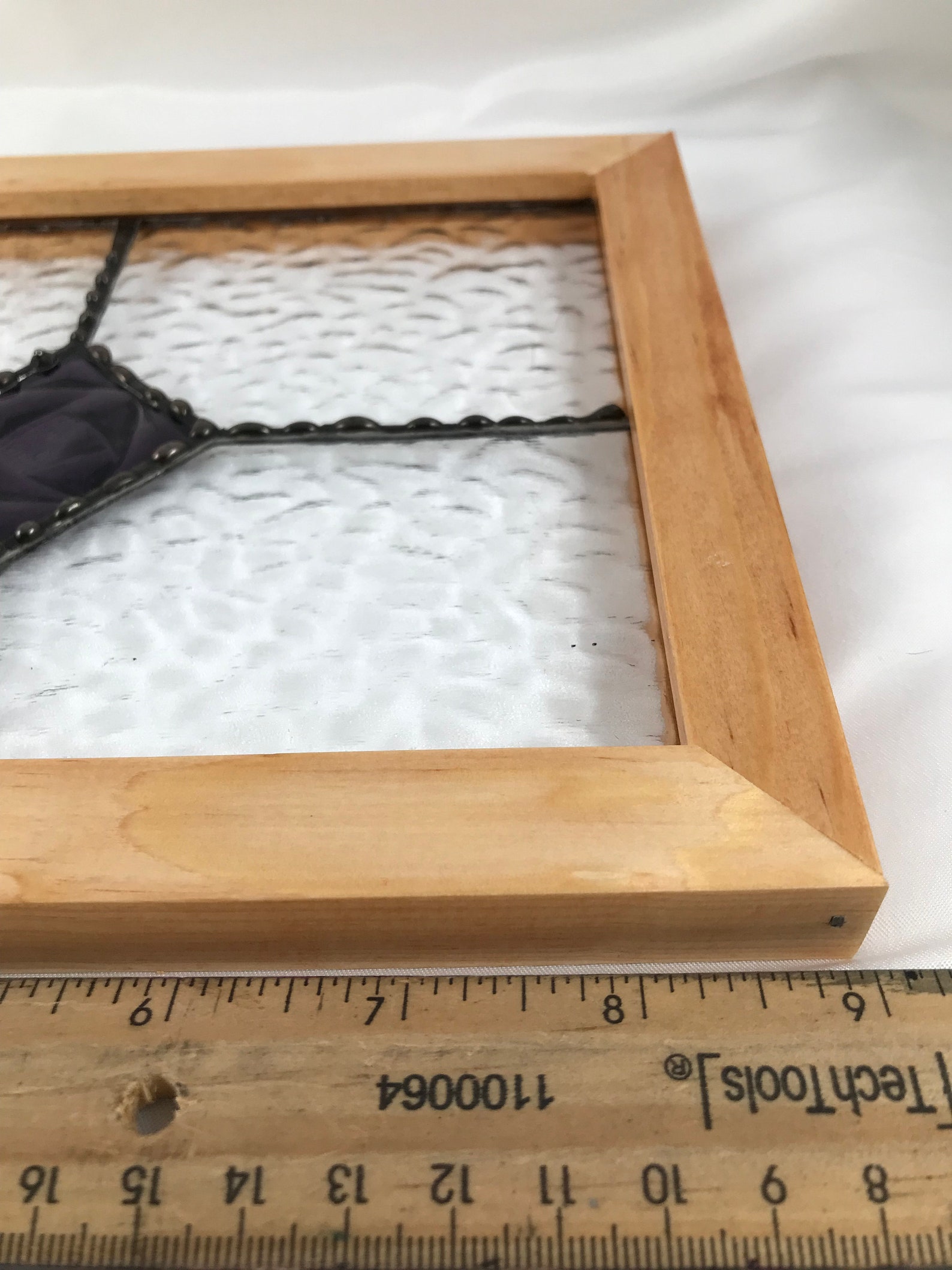 Stained Glass Purple Diamond Shaped Panel. Unique Textured - Etsy