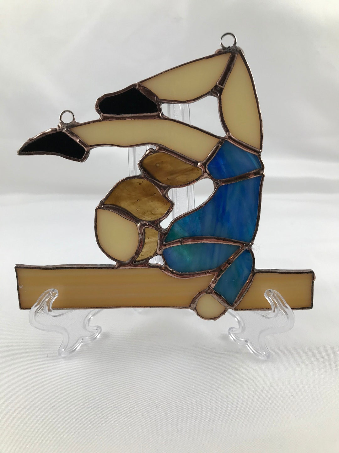 Gymnast - Balance Beam Stained Glass Sun-catcher. When the Floor Just ...