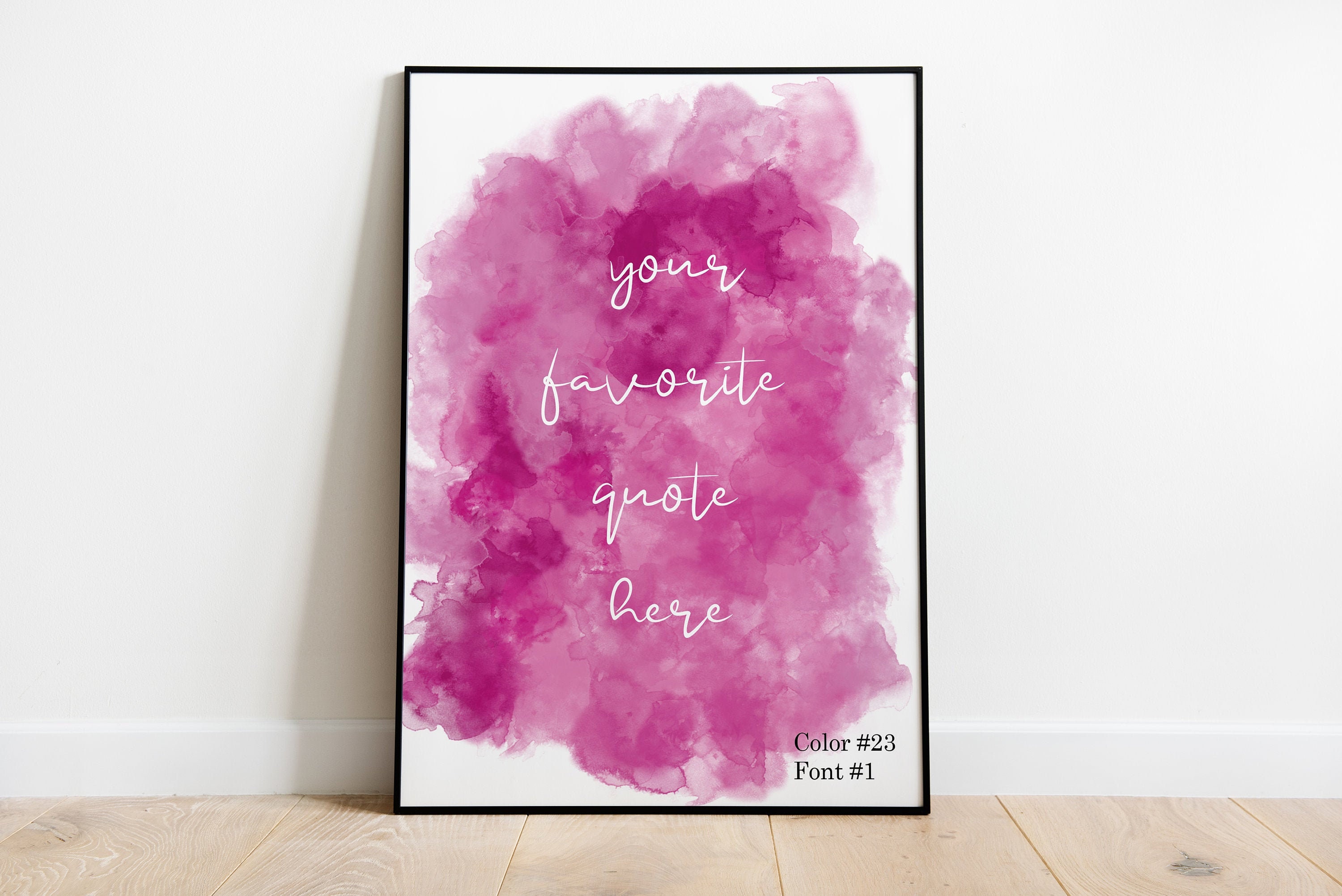 Watercolor Quote Print Digital Download Customizable Sign Personilazed ...