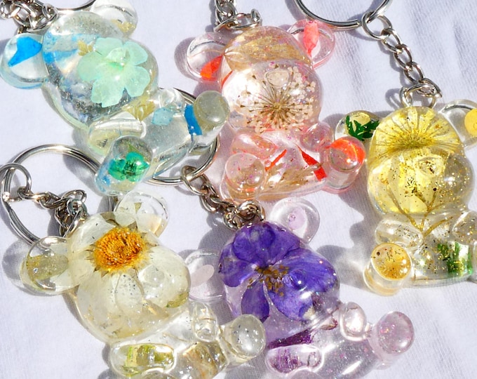 Teddy Bear Keyring, Teddy Keychain, Bear Bag Charm, Personalised ...