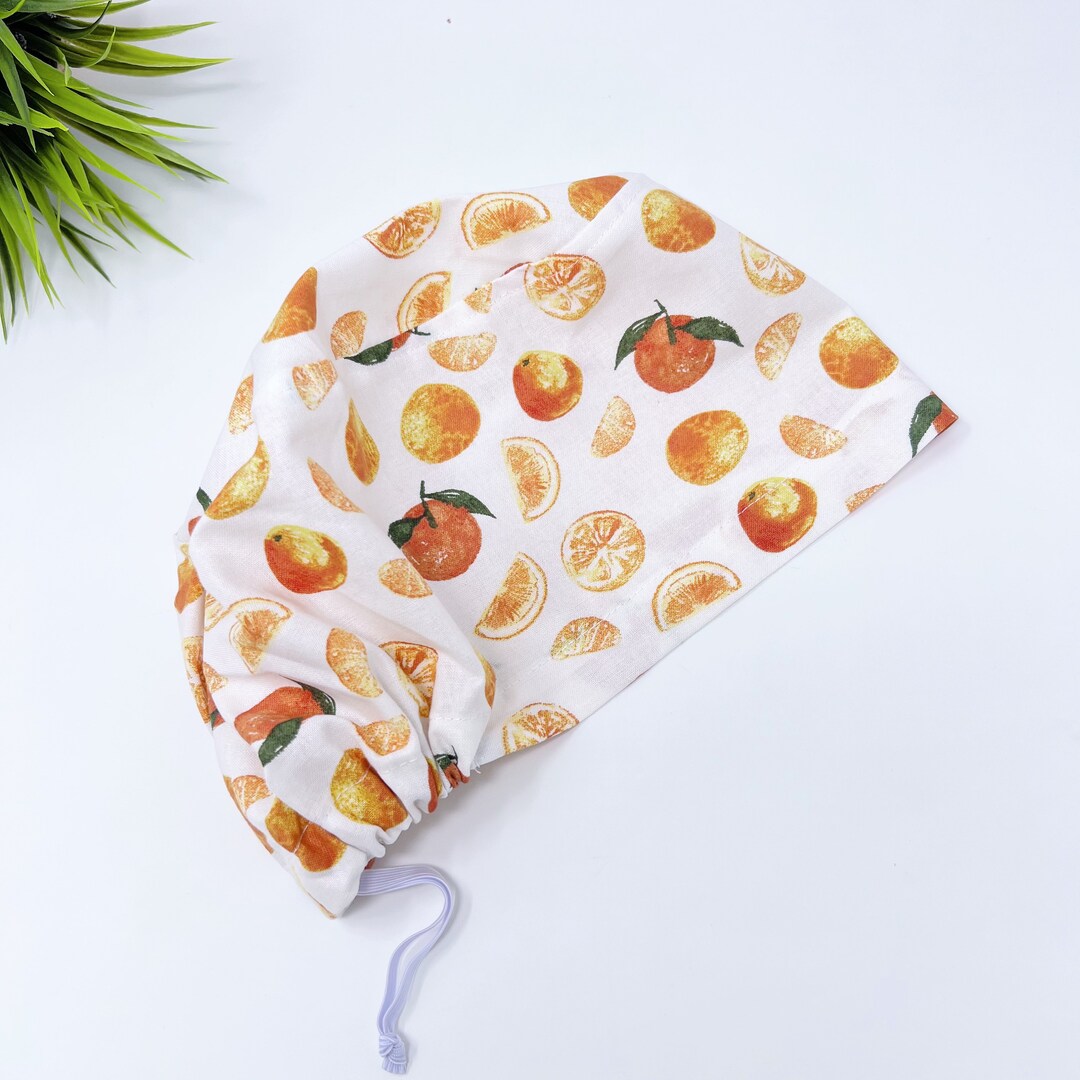 Oranges Euro Scrub Cap for Women Surgical Cap Satin Lined - Etsy