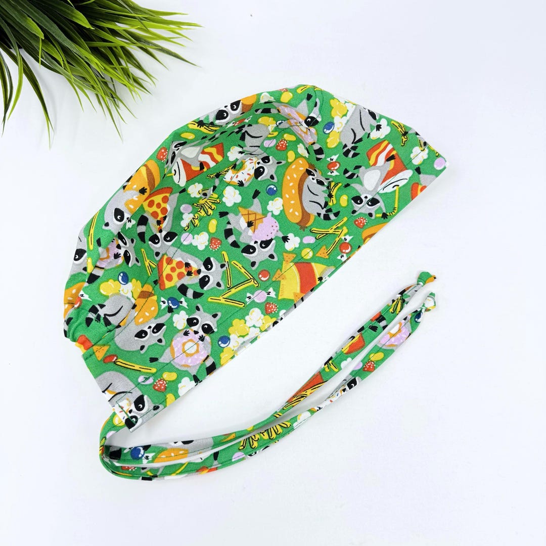 Raccoon Men's Scrub Cap. Funny Surgical Hat by Paradise Caps. - Etsy