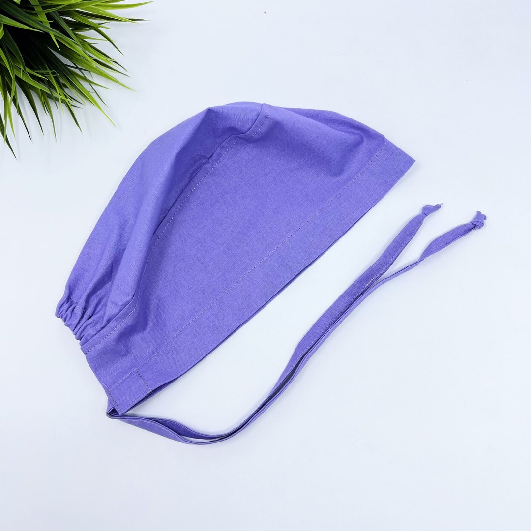Lilac Surgical Cap. Solid Skull Tie-back Style Scrub Hat by Paradise ...