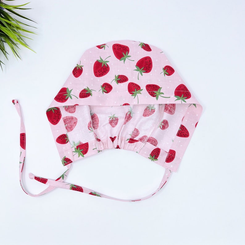 Strawberry Surgical Cap. Pink Tie Back Scrub Hat by Paradise Caps. - Etsy
