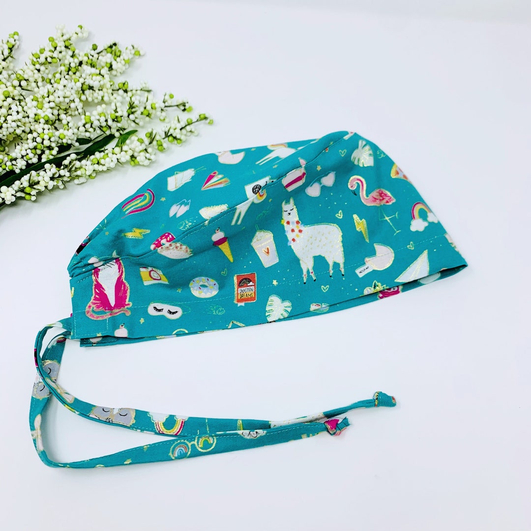 Unicorn and Rainbows Surgical Cap, Funny Scrub Cap. Scrub Caps for ...