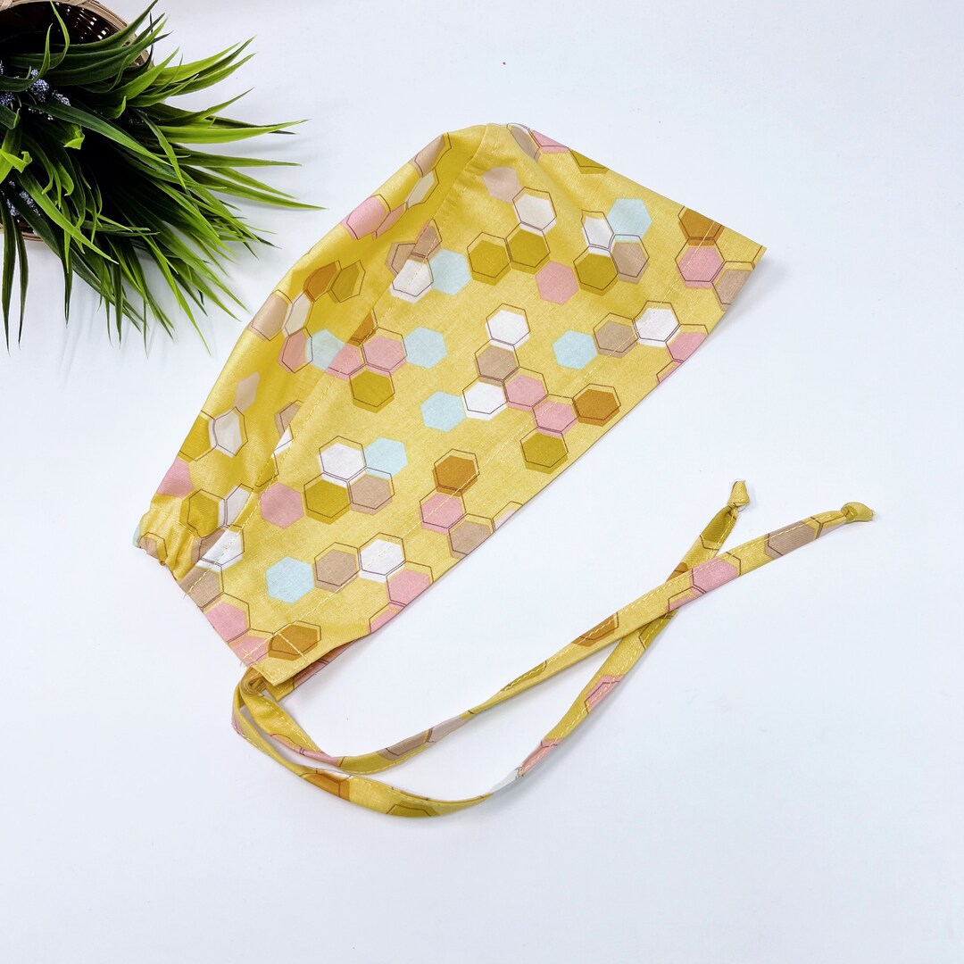Scrub Caps for Women. Honeycomb Sunshine Surgical Cap. Medical Scrub ...