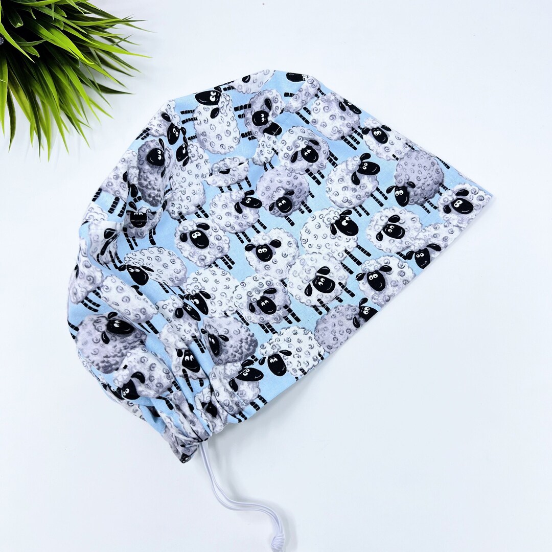 Sheep Euro Scrub Cap for Women. European Satin Lined Surgical Cap by ...