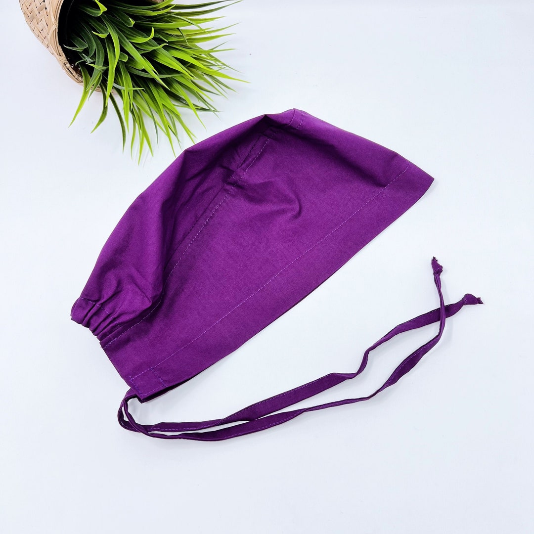 Violet Surgical Cap. Solid Skull Tie-back Style Scrub Hat by Paradise ...