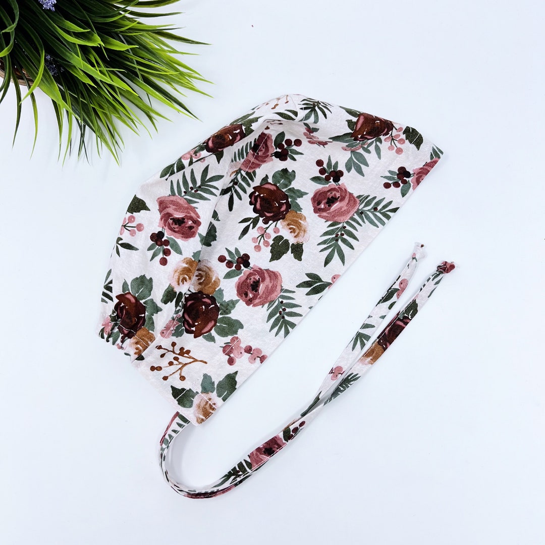 Fall Flowers Surgical Cap. Medical Scrub Cap, Dental Scrub Cap, Scrub ...