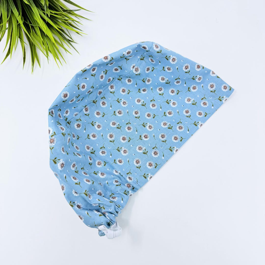 Chamomile Euro Scrub Cap for Women. Floral European Satin Lined ...