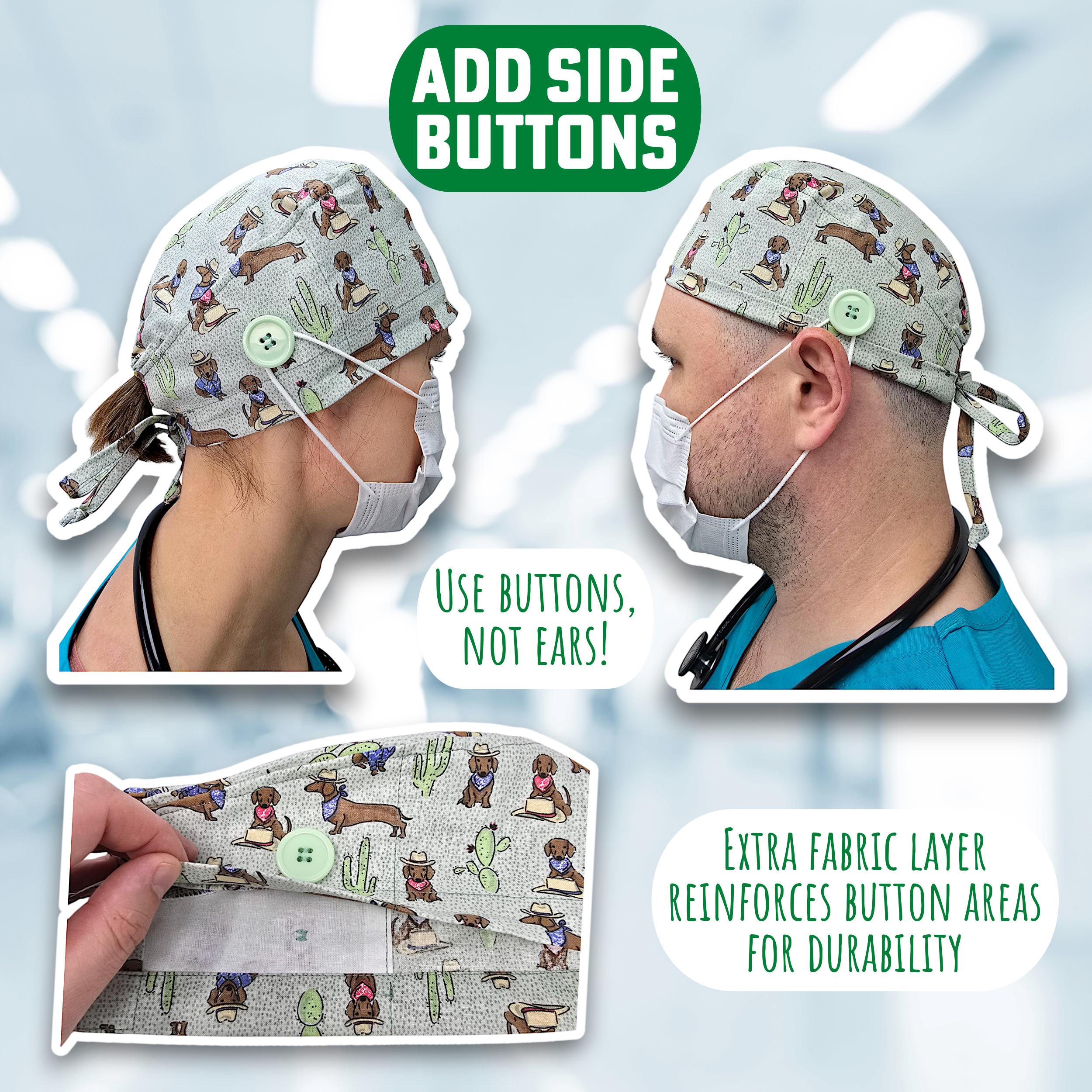 Camping Mens Surgical Cap. Outdoor Skull Tie-back Style Scrub Cap by ...