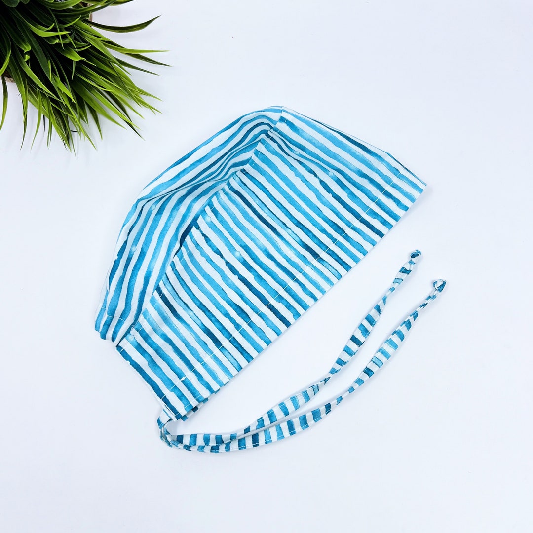 Surgical Cap for Men. Stripe Tie Back Scrub Hat by Paradise Caps. - Etsy