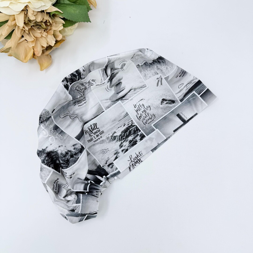 Religious Quotes Euro Scrub Cap for Women, Christian Faith European ...
