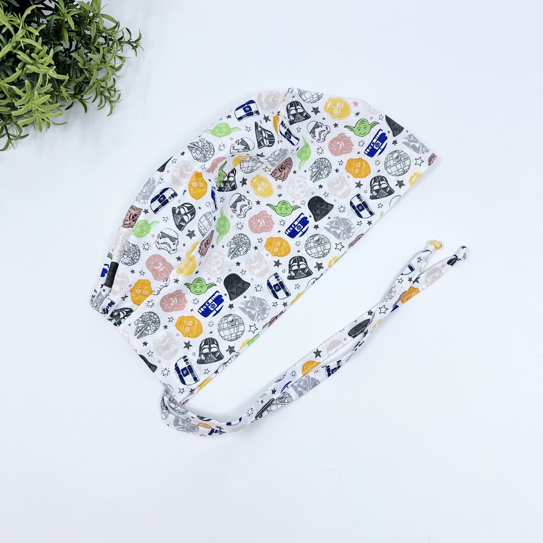 Men's Surgical Cap. Star Wars Skull Tie-back Style Scrub Cap With Satin ...