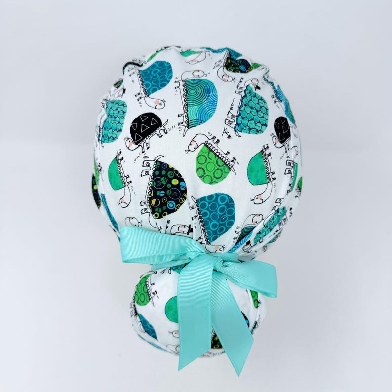 Euro Scrub Cap With Ties for Women. Turtle European Surgical Cap With ...