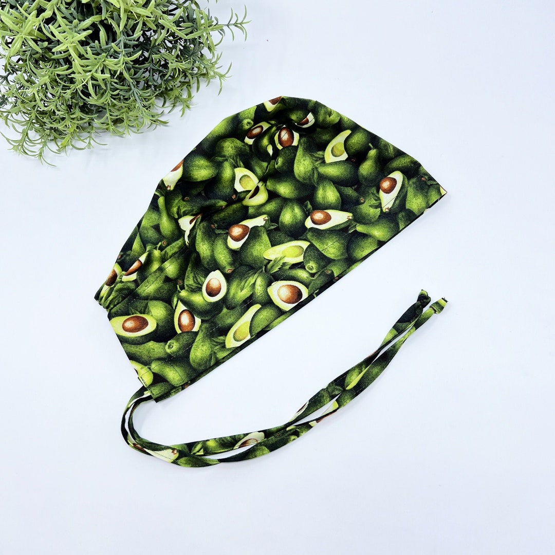 Avocados Scrub Cap, Scrub Caps for Women. Medical Scrub Cap. Scrub Caps ...