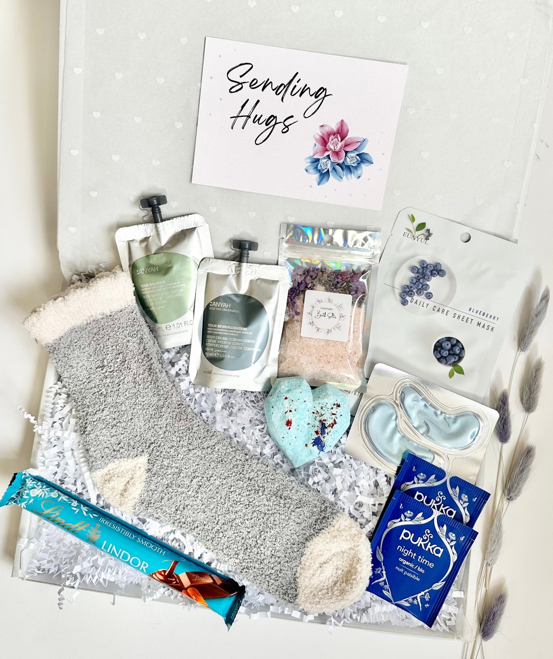 Pamper Box for Women: Self Care Gift Set With Socks & Chocolate - Etsy