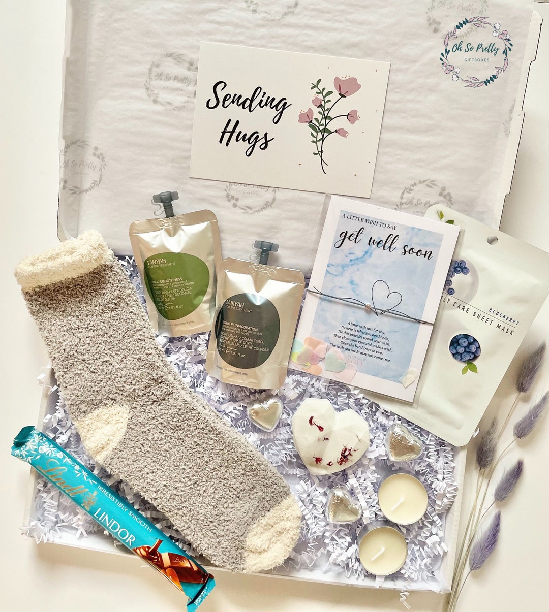 GET WELL SOON Gift Box, Hug in a Box, Letterbox Gift for Her, Care ...