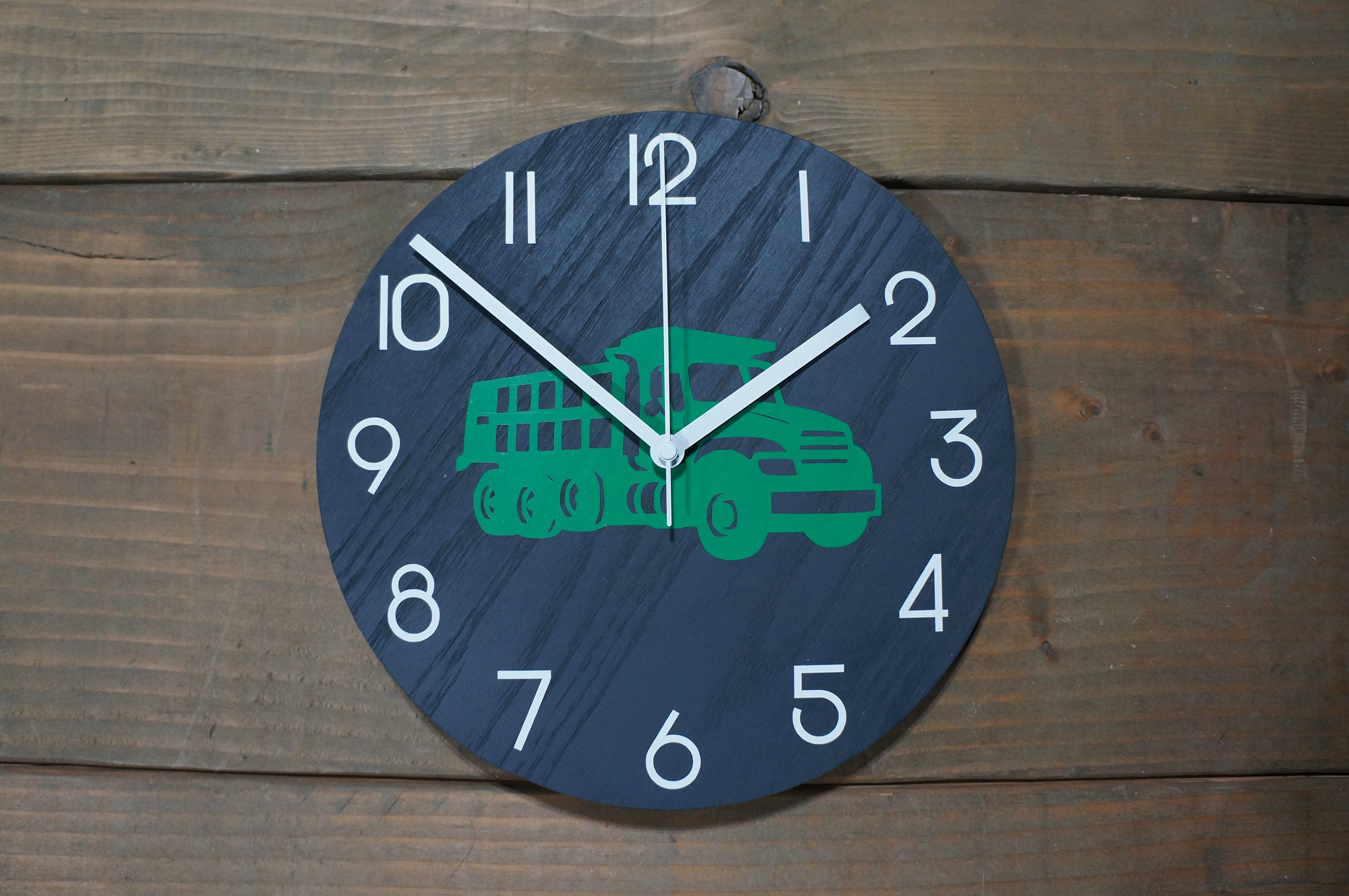 10 Dump Truck Red Oak Clock - Etsy