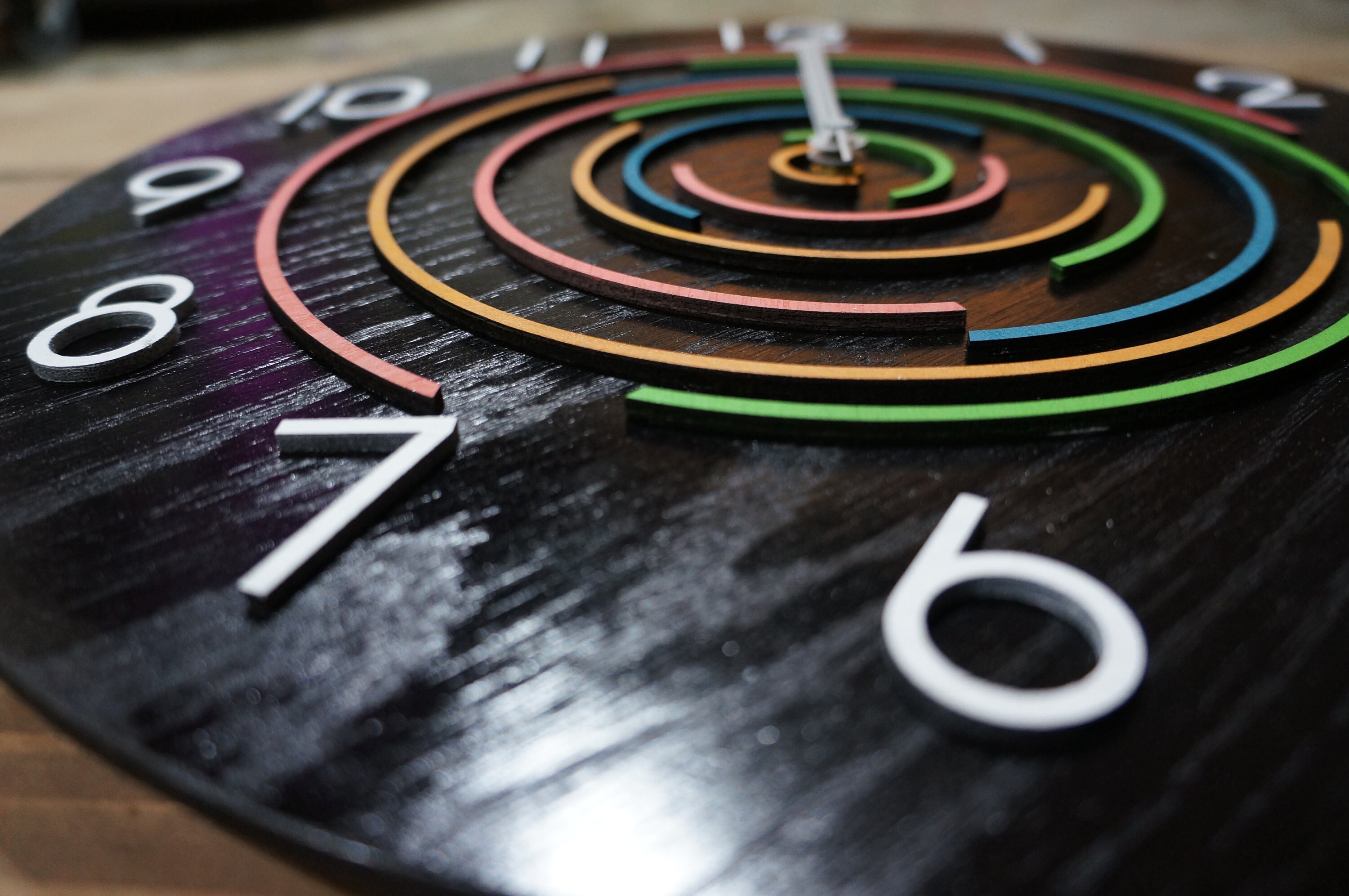 14” Simple Decorative Wood Clock Made From Red Oak - Etsy
