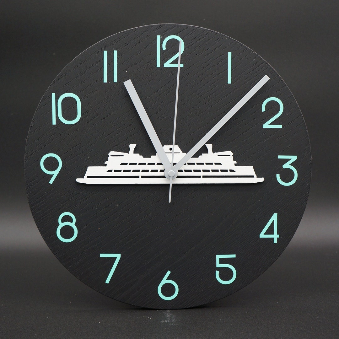10" Washington State Ferry Wood Clock - Etsy